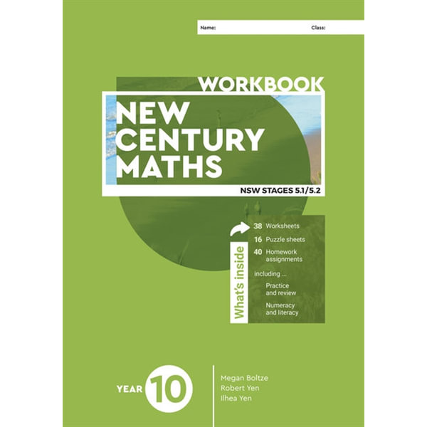 New Century Maths 10 WorkBook by Megan Boltze | 9780170453486 | Booktopia