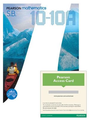 Booktopia - Pearson Mathematics 10-10A, Student Book/eBook 3.0 Combo ...